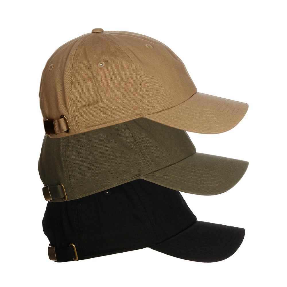 D&I Plain Dad Hat 100% Cotton Unstructured Hat Men Women Adjustable ...