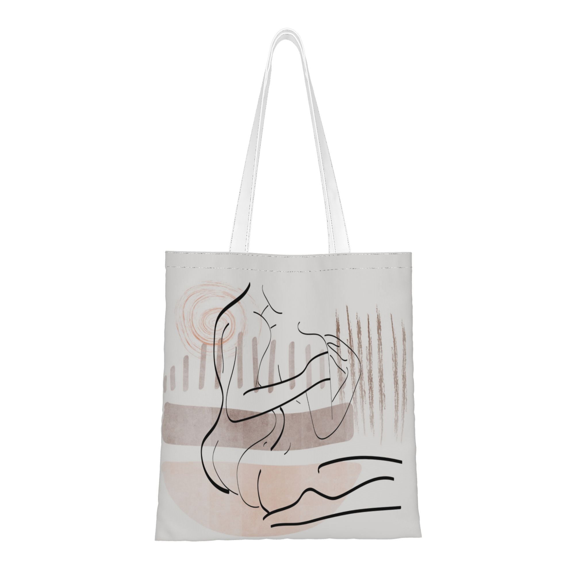 DouZhe Reusable Grocery Bags, Boho Love Drawing Lightweight Polyester ...