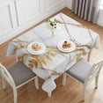 Abstract Gold Stripes Marble Texture Table Cloth 52x70in, Waterproof ...
