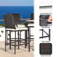 Patio Wicker Bar Stools Set of 4, Outdoor High Furniture, Counter ...