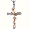 faith faith faith 1pc Retro Cross with Rose Flower Pendant Necklace ...