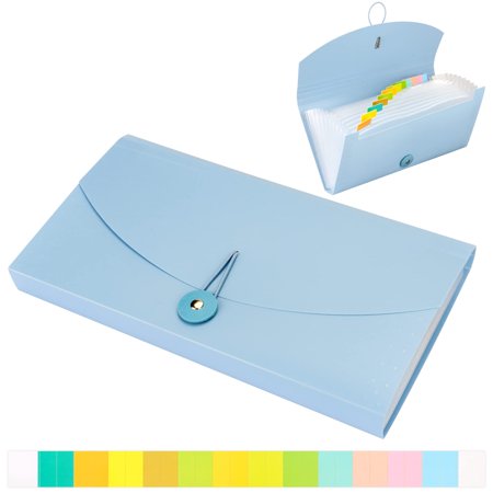 13 Pocket Receipt Folder/ Accordion File Organizer/ Plastic Check Bill ...