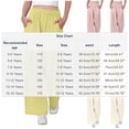 AGKIZG Solid Color Girls High Waist Pleated Wide Leg Long Pants Double ...