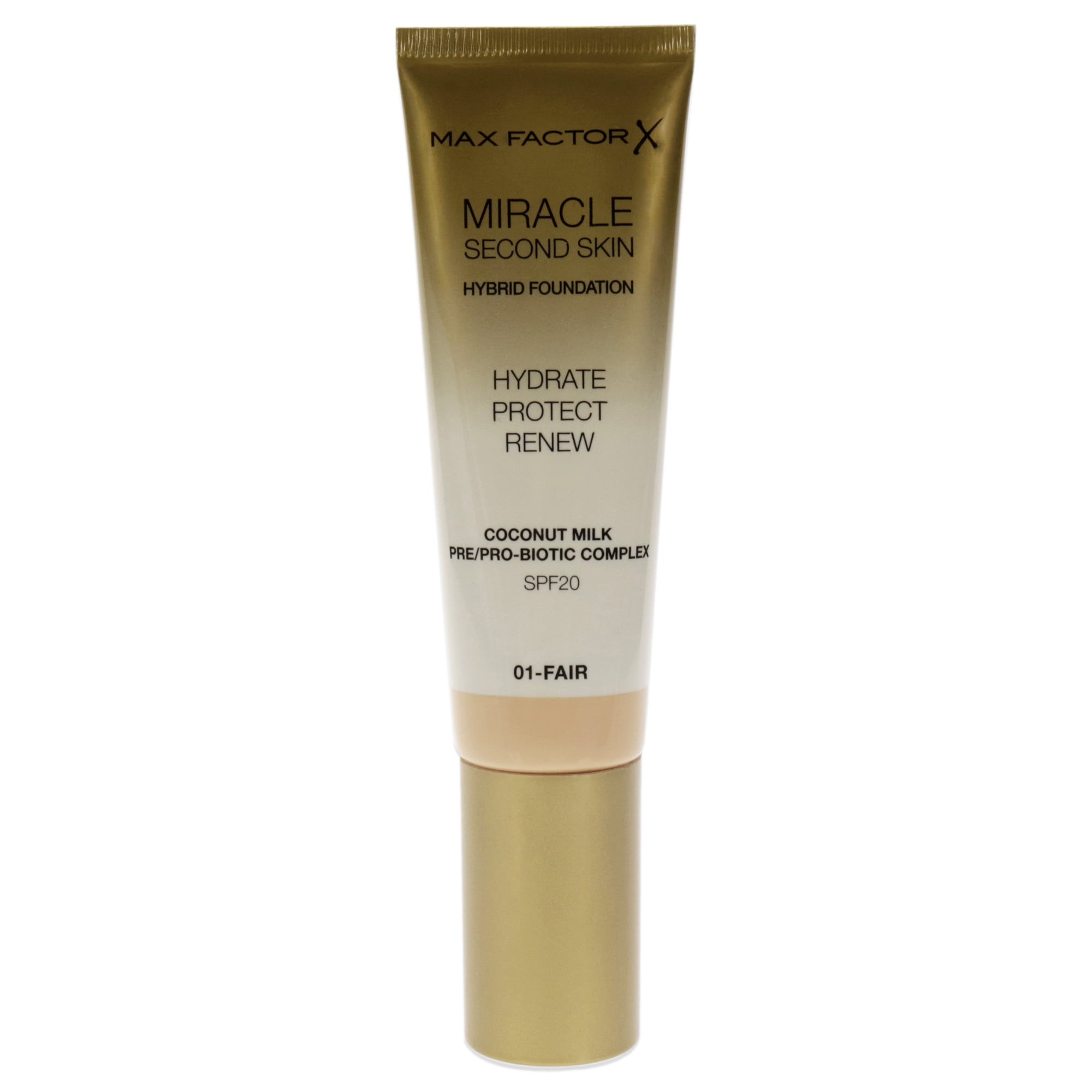 Max Factor Base Miracle Second Skin Foundation SPF 20 - 01 Feria 1.01 ...