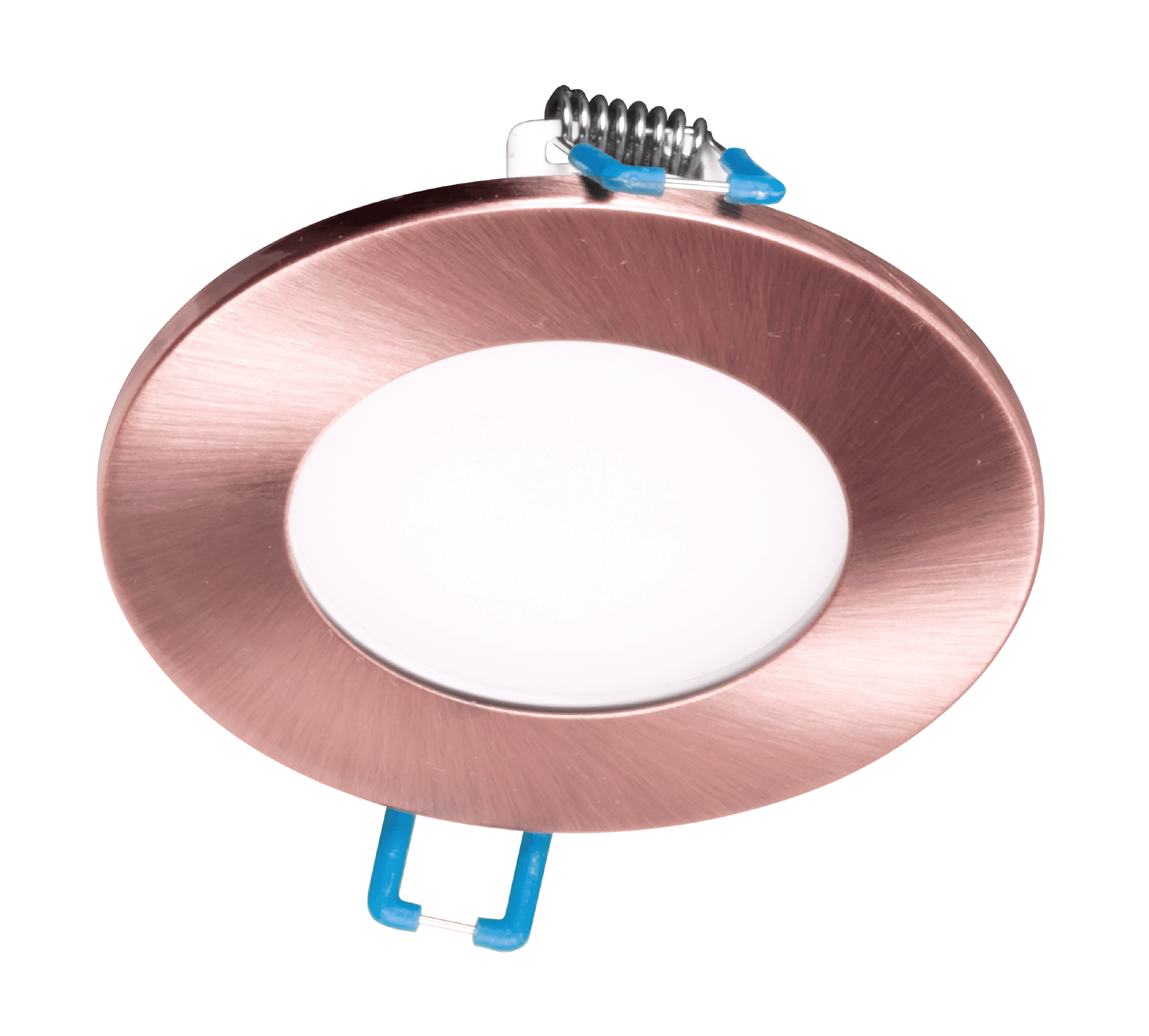 NICOR Lighting 3 inch Round Aged Copper Flat Panel LED Downlight in ...