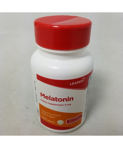 Leader Melatonin Tablets, 3mg, 100ct - Walmart.com