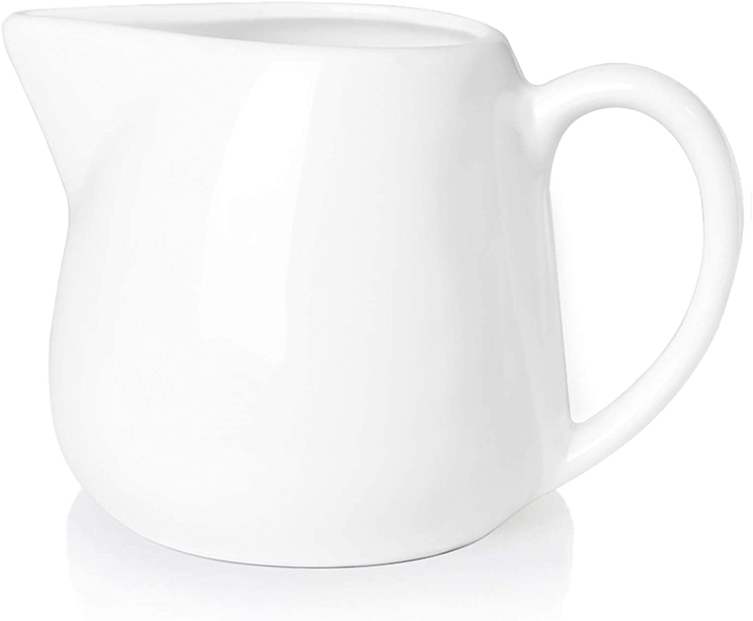 ONTUBE Small Milk Porcelain Cream Coffee Pitcher, 12 oz, White ...
