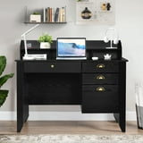 Catrimown Small PC Desk, 47.5 in Vintage Style Home Office Desk with 4 ...