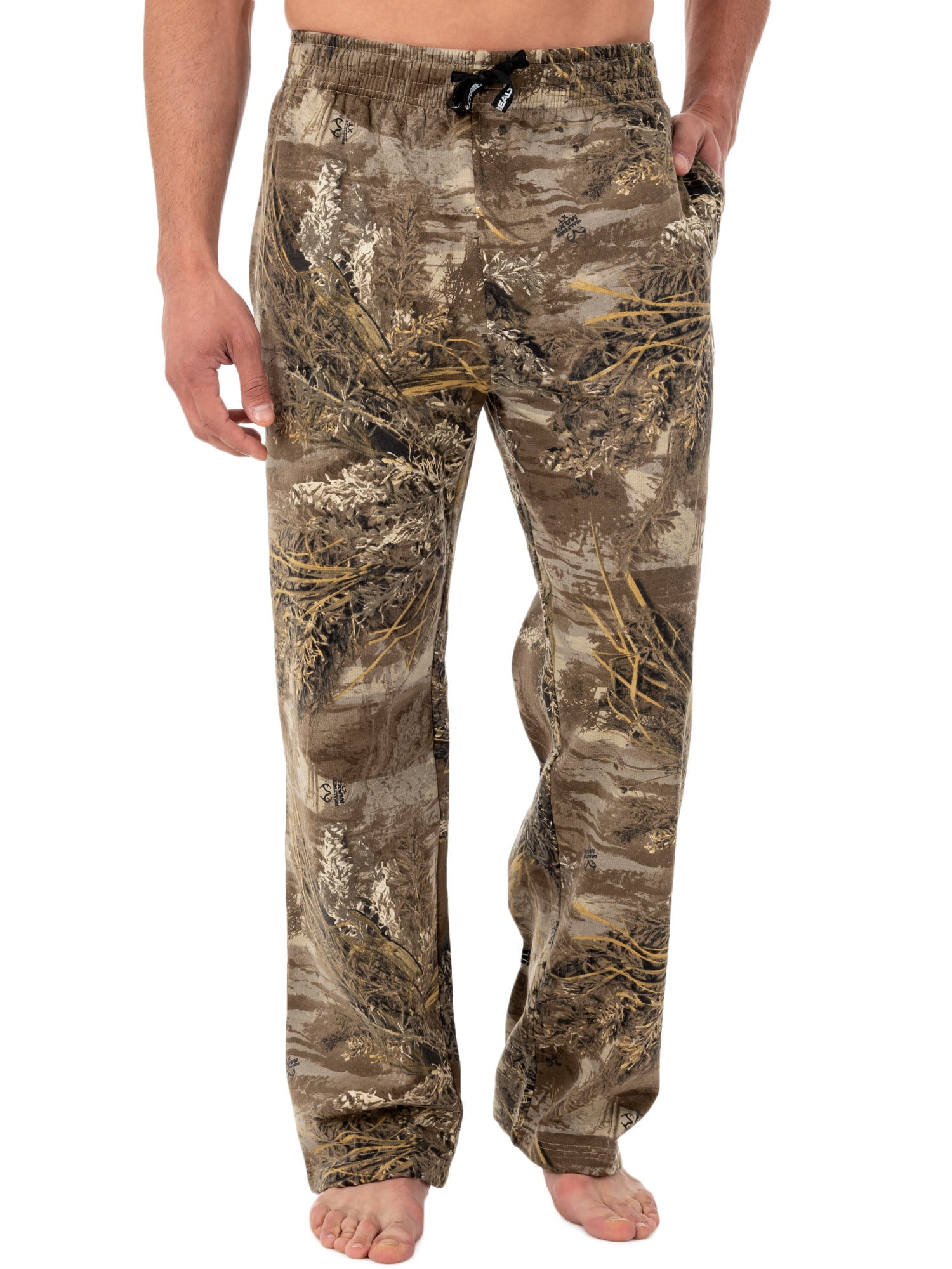 Mossy Oak Mens Relaxed Fit Camo Fleece Sweatpants