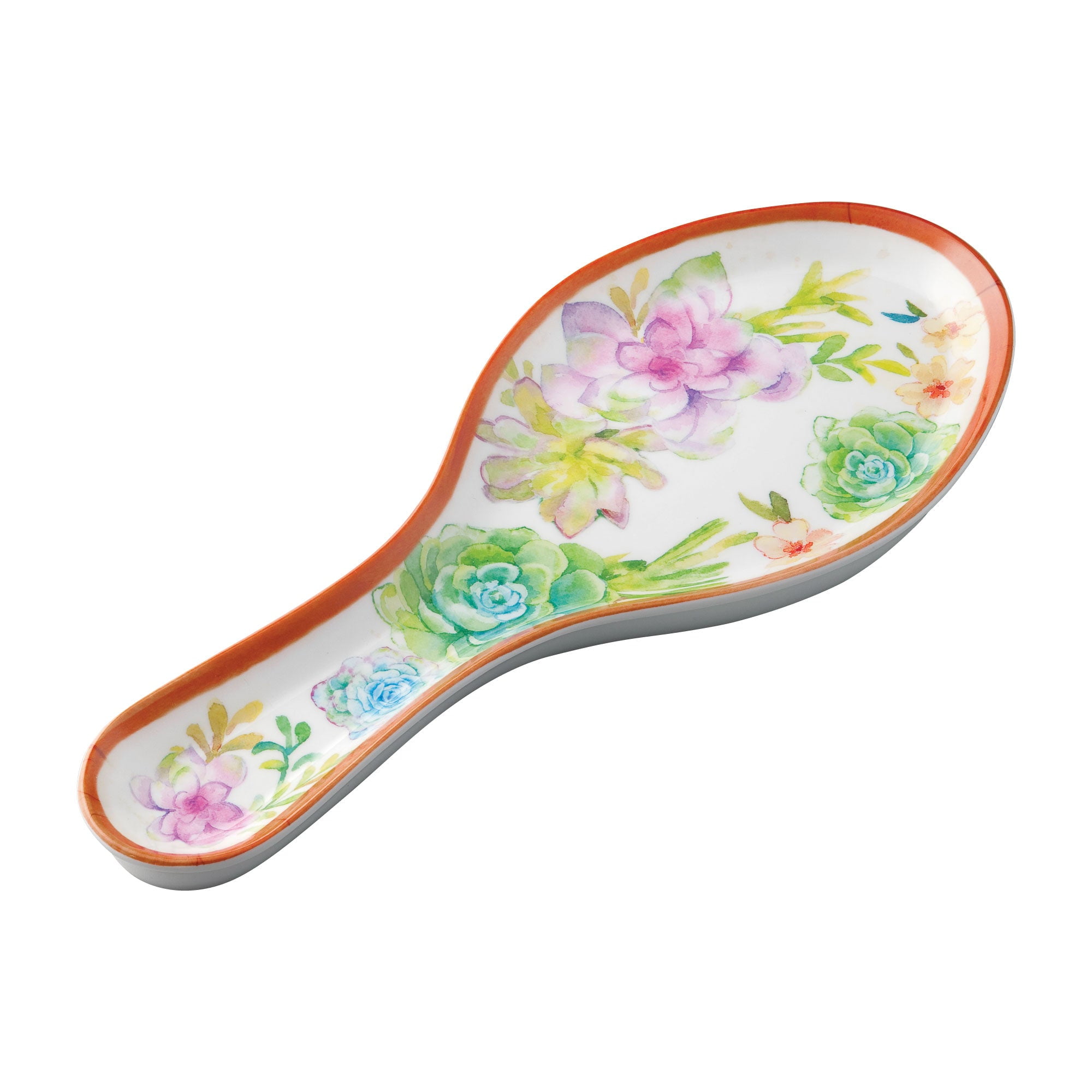 Gourmet Art Melamine Spoon Rest/Spoon Holder (Sweet Succulents ...