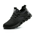 SUYSTEX Steel Toe Shoes for Men Women Breathable Work Shoes Lightweight ...