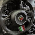 Real Hard Carbon Fiber Sticker For Fiat 500 Abarth 595 Car Steering ...
