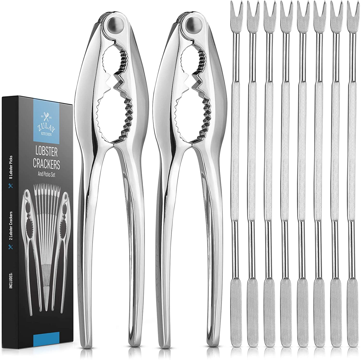 Zulay Kitchen 10-Piece Heavy Duty Crab Crackers and Tools Set - Walmart.com