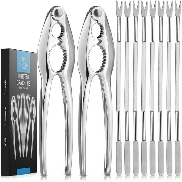Zulay Kitchen 10-Piece Heavy Duty Crab Crackers and Tools Set - Walmart.com
