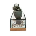 Wuzstar Tabletop Eco Fish Tank Indoor Water Fountains with Fake Plants ...