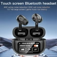 Black Black A9Plus Color Screen Smart Translation Bluetooth Headset ...