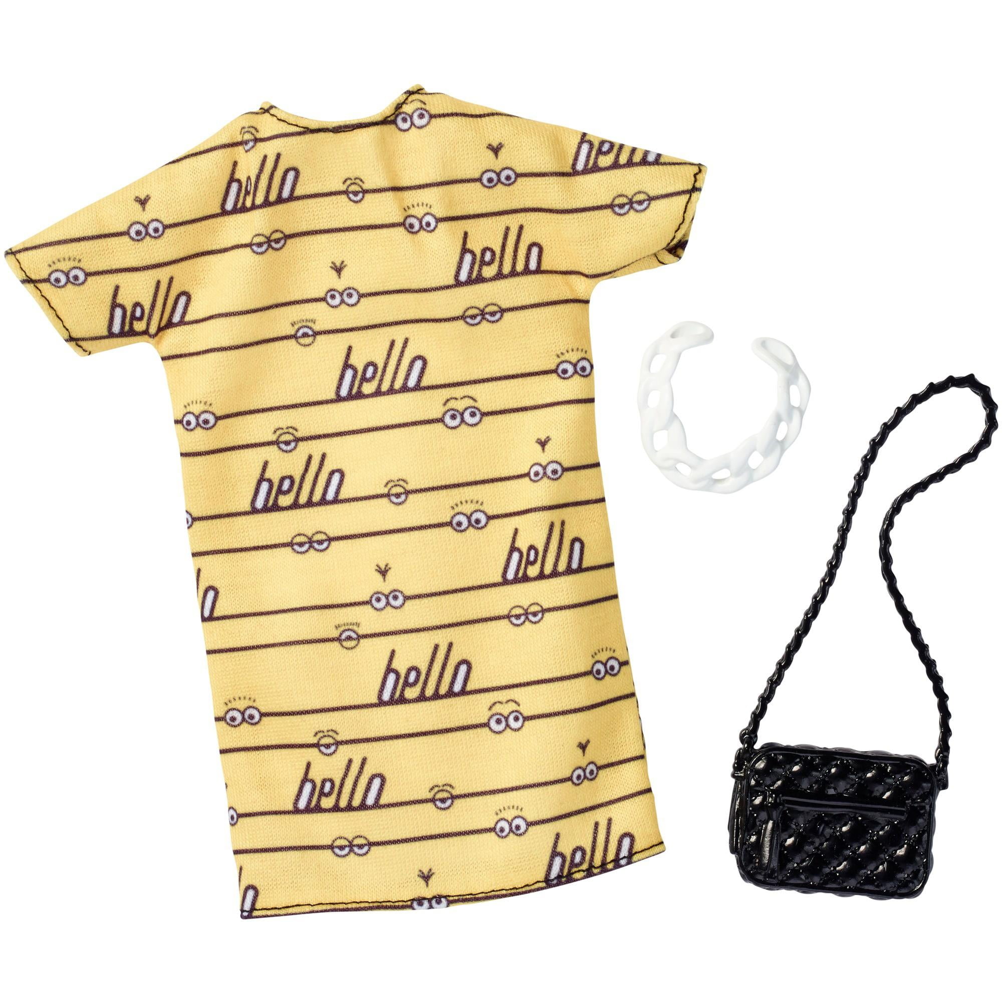 Barbie Despicable Me Yellow Dress Outfit For Barbie Doll Clothing Set ...