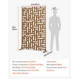 KFFKFF Steel Privacy Barrier, Dimensions 47" Height x 76" Width, Trio ...