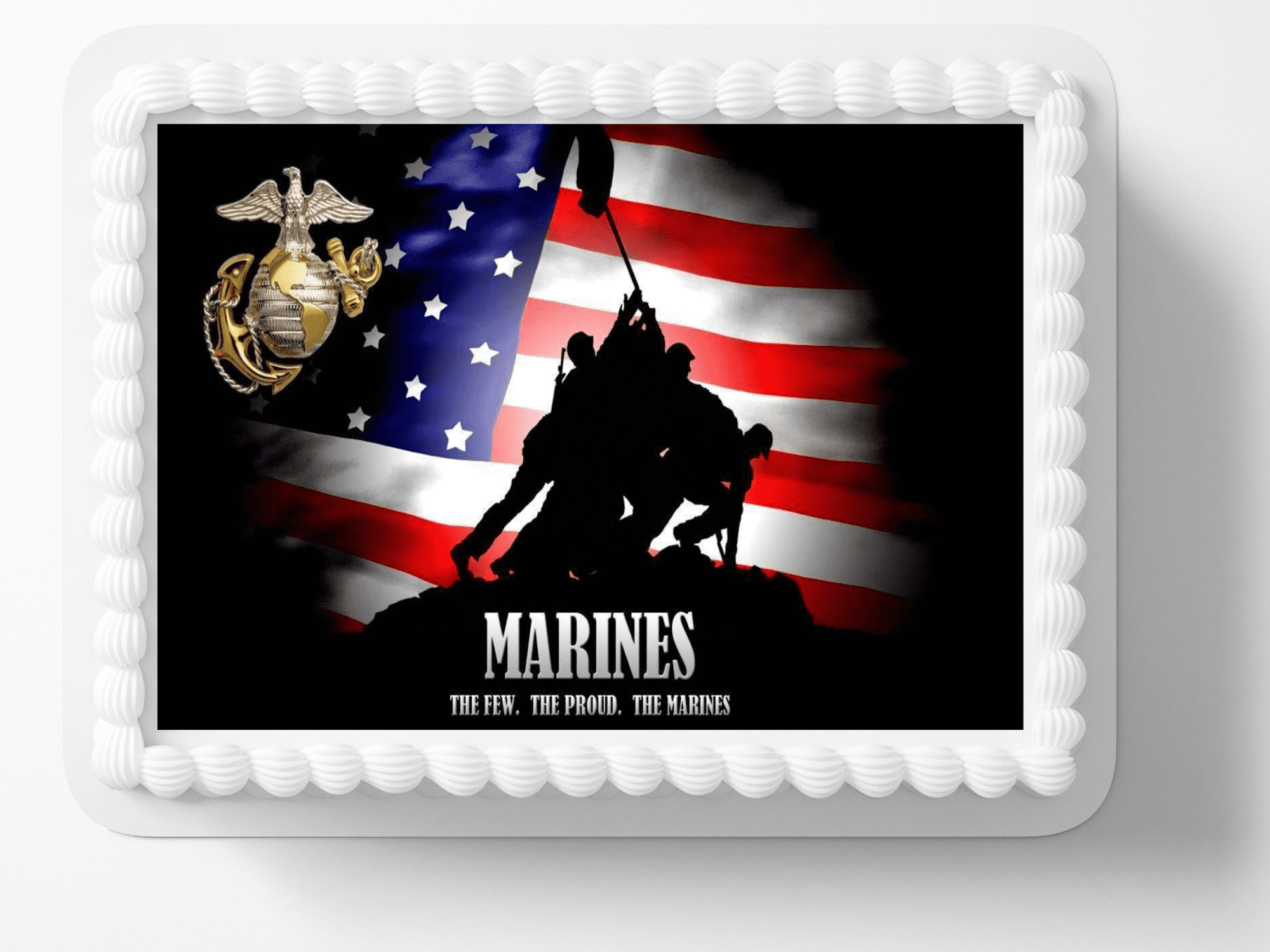 Military Marines Image Edible Cake Topper Birthday Cake Decoration ...
