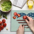 Americana Cutting Board, Patriotic America USA Flag Heart Shaped Stars ...