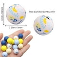 50 Pack Stylish Spacer Beads Bracelets Beads Silicone Colorful Loose ...