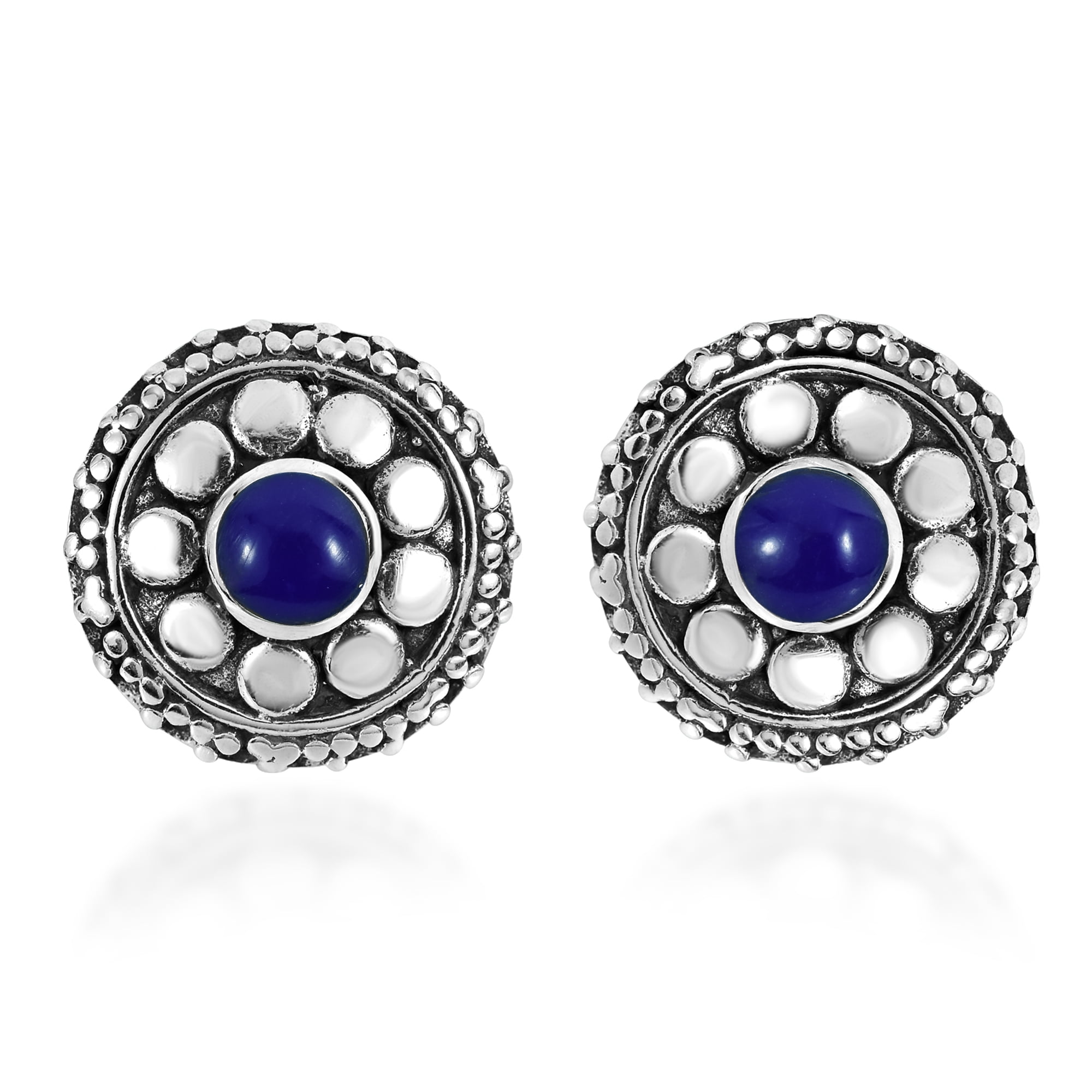 Click here for Aeravida Stylish Flower With Blue Lapis Inlaid Cen... prices