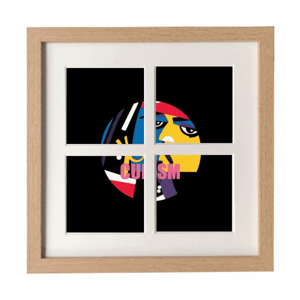 Western Modern Art Cubism Frame Wall Tabletop Display 4 Openings ...