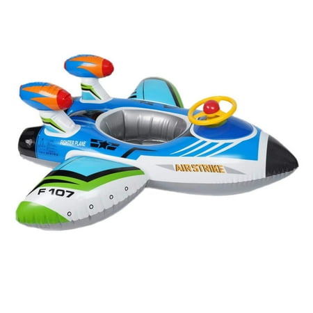 Summer Inflatable Airplane Boat Pool Float For Kids With Built-in ...
