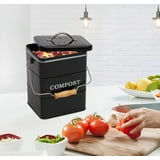 Pethiy Stainless Steel Compost Bin for Kitchen Countertop Compost Bin，1 ...