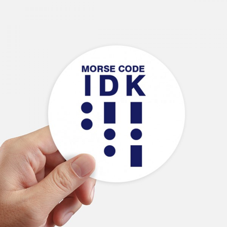 Morse Code Know Dot-line Expression Sticker Round Wall Suitcase Laptop ...