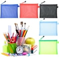 Clearance! 5Pcs Hollow Straight Stripe Color Zipper Storage Bag Sky ...