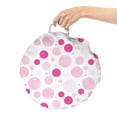 Abstract Round Floor Cushion with Handle, Pastel Circles Geometric ...