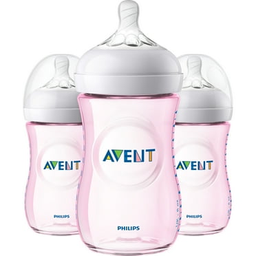 Philips Avent Natural Baby Bottle, Blue, 4oz, 3pk, SCF010/39 - Walmart.com