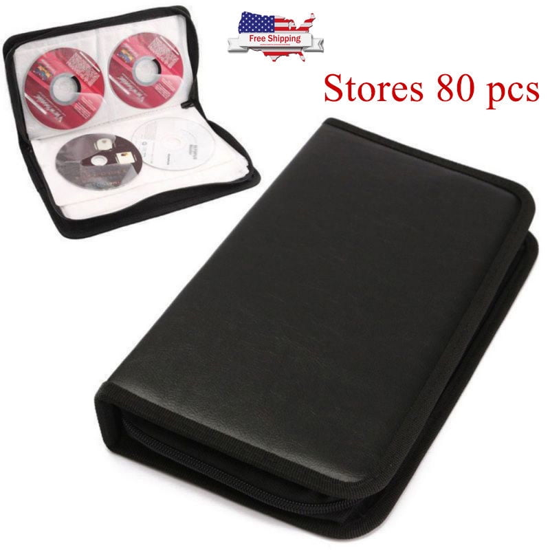 Stores 80 pcs DVD CD DISC Holder Album Storage Folder Wallet Carry Bag ...