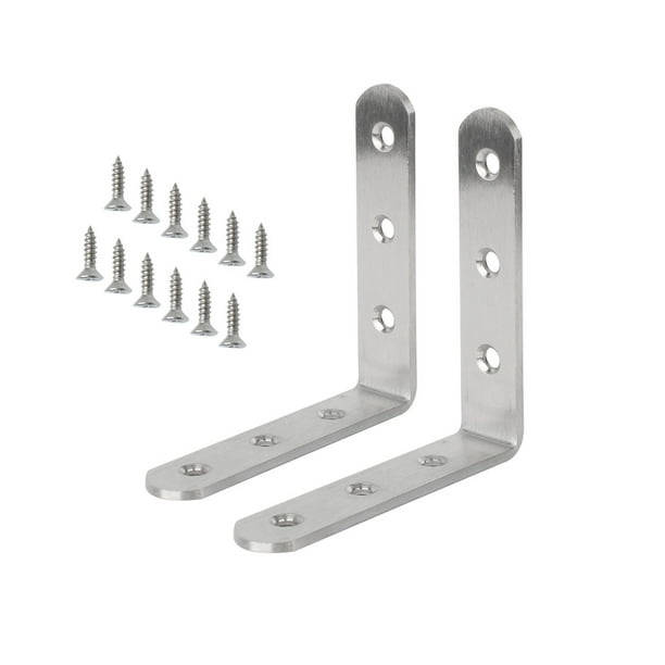 Uxcell 2 Piece 90 x 90mm Stainless Steel L Shaped Angle Brackets with ...