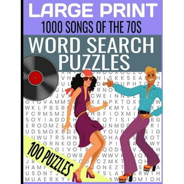 Large Print Word Search 1000 Top Rock-N-Roll Songs of All Time 100 ...