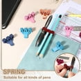 2Pcs Pen Clip, 3 Holes Pen Holder Clip Metal Portable Spring Loop ...