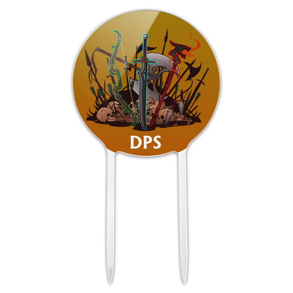 Acrylic DPS Damage Per Second RPG MMORPG Class Role Playing Game Cake ...