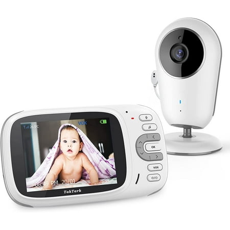 TakTark Babyphone Camera, 3.2'' LCD Babyphone Video, Visiophone bébé ...