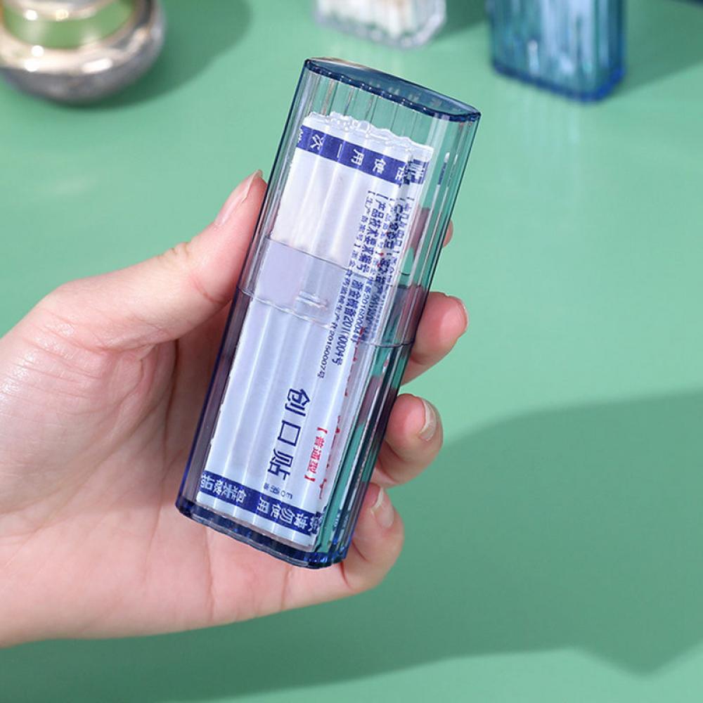 Travel portable transparent small object storage box, cotton swab band ...