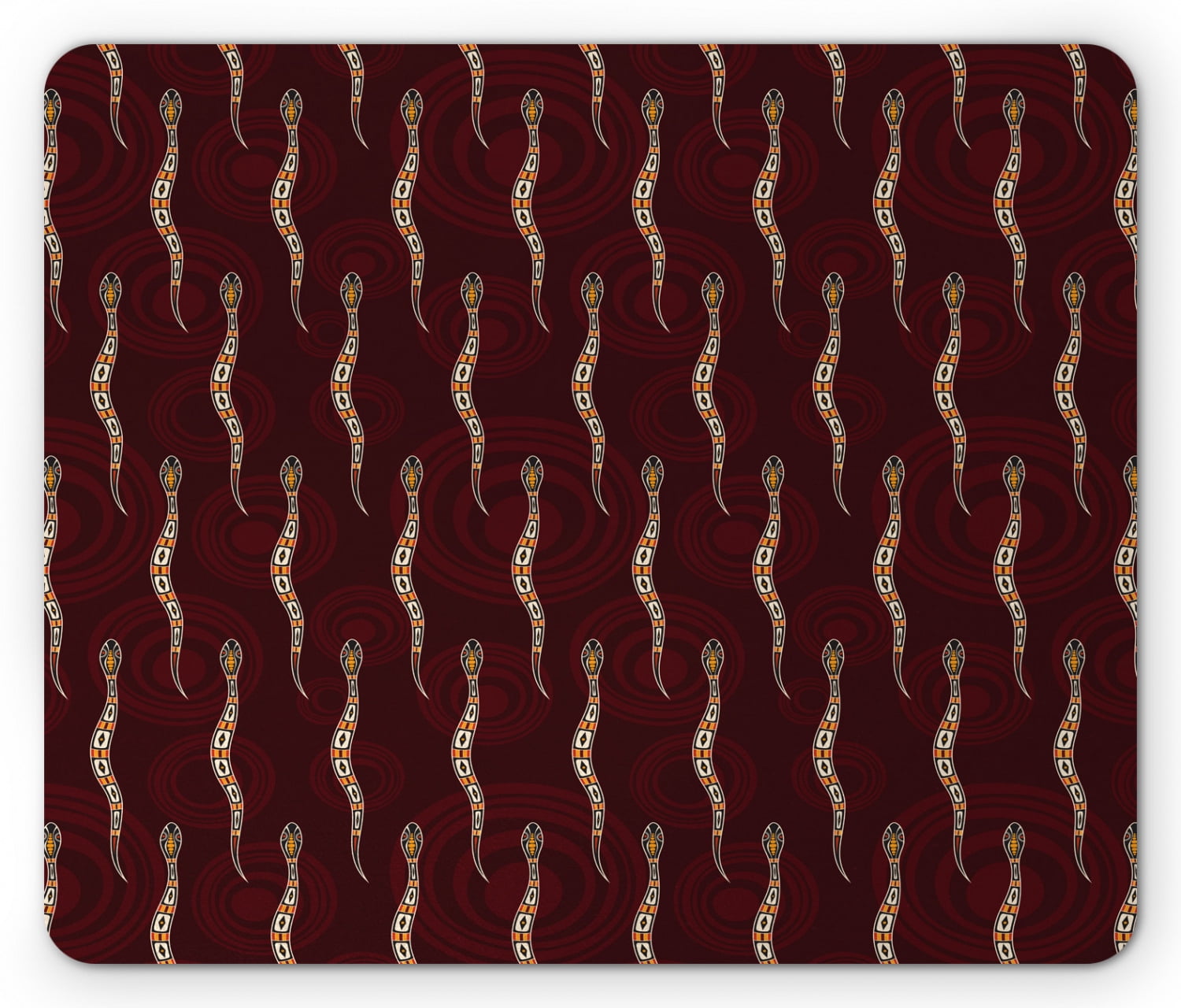 Aboriginal Mouse Pad, Abstract Ornamental Snakes on Nested Circles ...