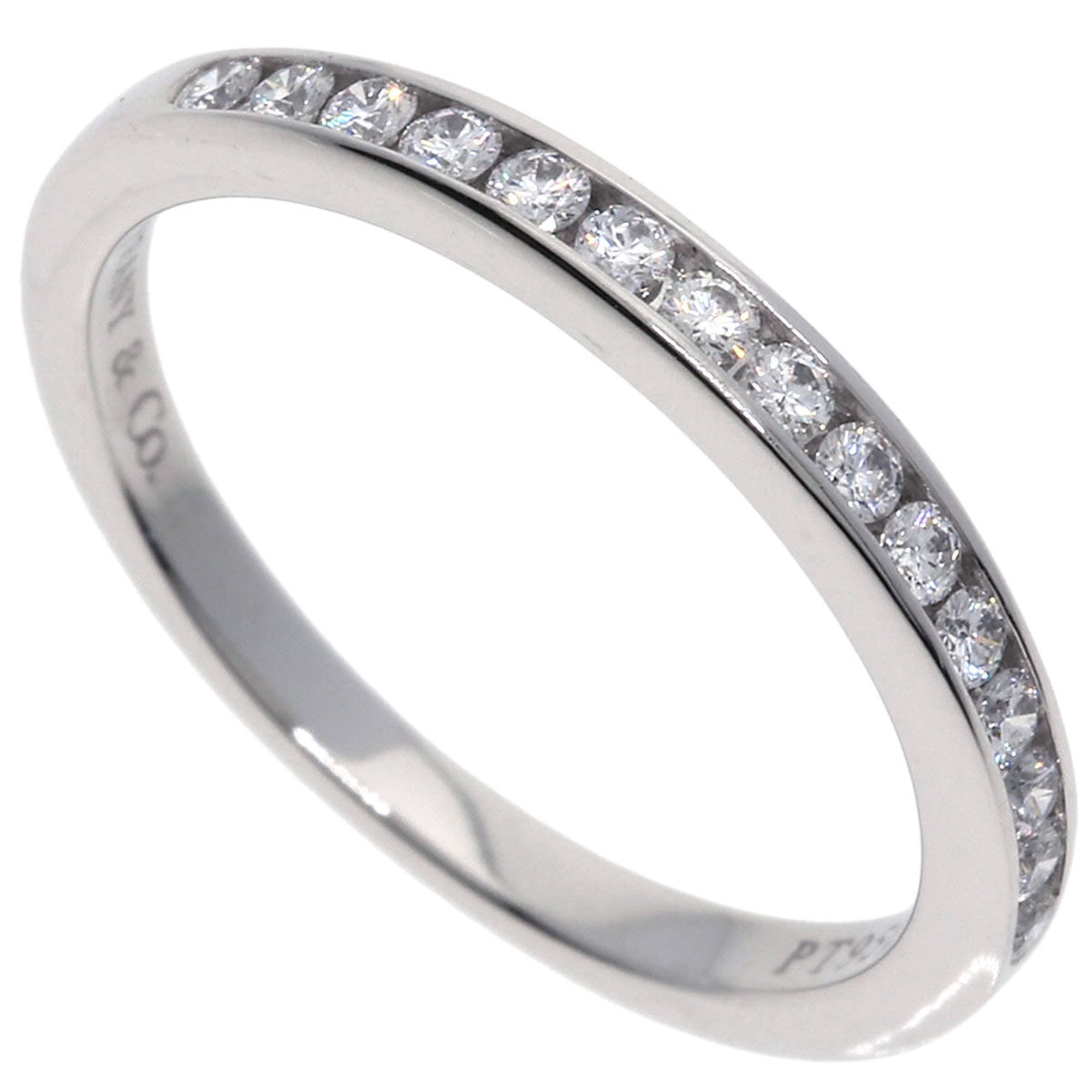Pre-Owned Tiffany Channel Setting Half Eternity Diamond Ring, Platinum ...