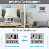 "LFF Atomic Clock, Large Digital Wall Clock with Indoor Outdoor Temperature and Date, 8.66 ...