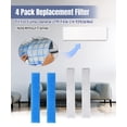 4 Pack Mini Split Air Filter Replacement Compatible With Fujitsu ...
