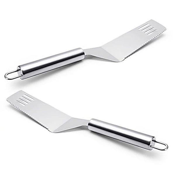 Set of 2 Multi-Purpose Stainless Steel Spatulas for Kitchen Use ...