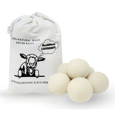 Wool Dryer Balls, 8 Pack Organic Dryer Balls with Cute Animal Pattern ...