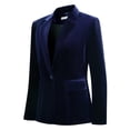 AZoiNM Women's Velvet 2 Piece Suit Set, Long Sleeve Notch Lapel Blazer ...