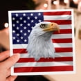 3drose, Impressive Bald Eagle Head over the Usa Flag. a Cool Patriotic ...