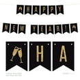 Happy New Year! Gold Glitter Holiday Hanging Pennant Party Banner ...
