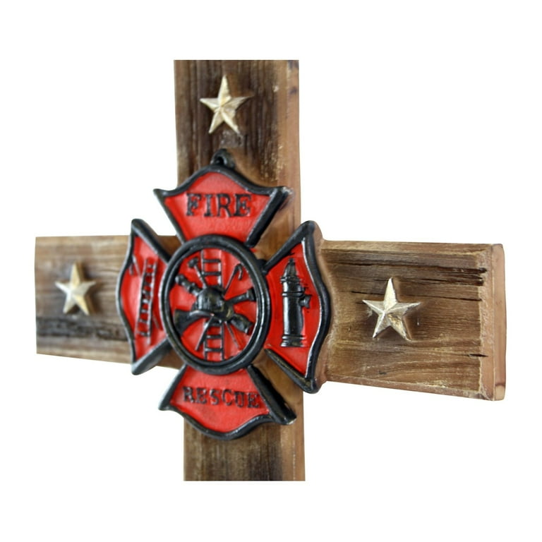 Fireman Decorative Wall Cross | Shelly Lighting